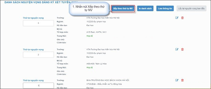 Hướng dẫn chi tiết, chính xác nhất điều chỉnh nguyện vọng trực tuyến 2020